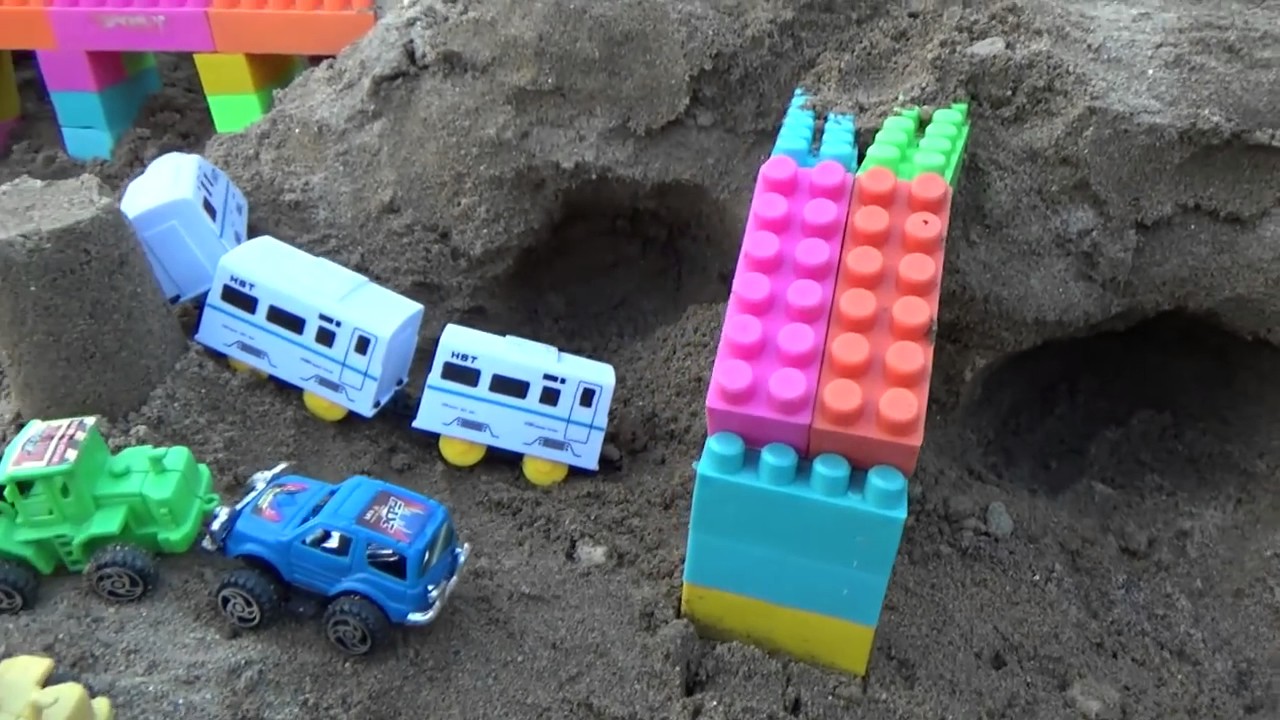 how to build a bridge for train | video for children - YouTube