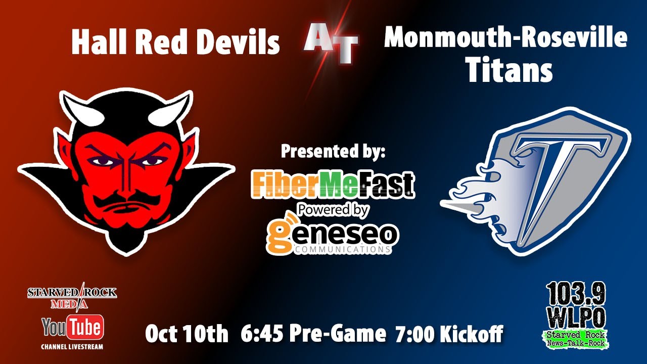 Hall Red Devils at Monmouth-Roseville Titans High School Football Live ...