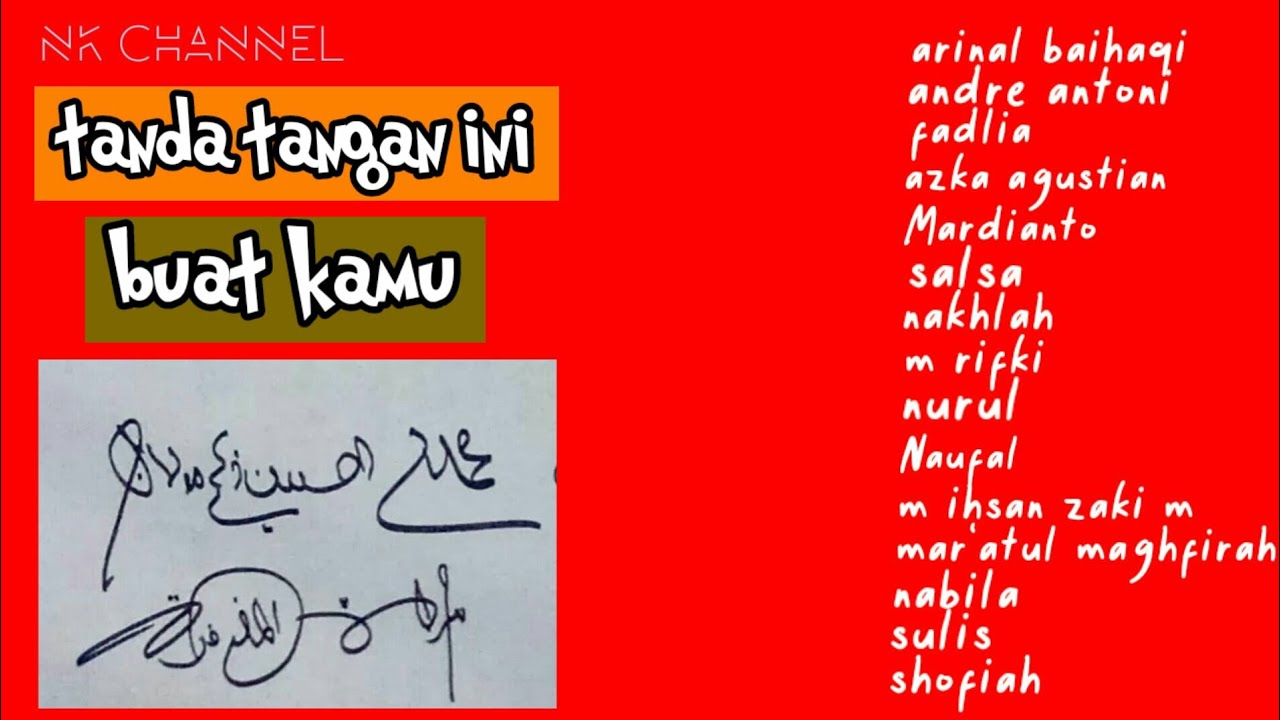 tanda tangan pilihan,tutorial membuat tanda tangan Arab yang bagus ...