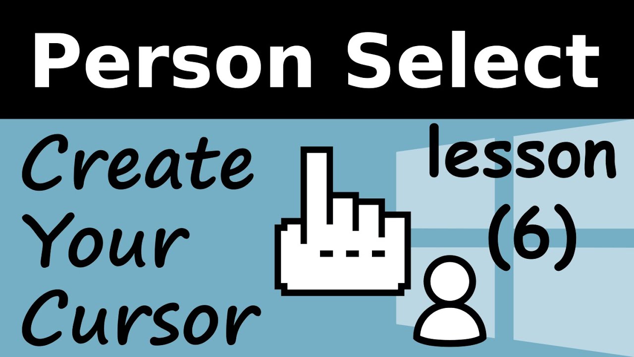 Create Cursor For Windows - (Person Select) - YouTube