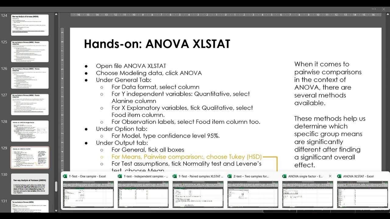 XLSTAT for chemist | One-way ANOVA - YouTube