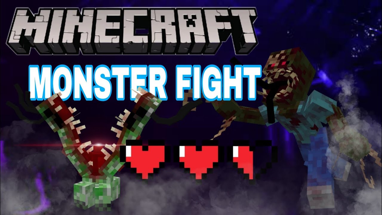 Minecraft 💫 monster fight 😨 - YouTube