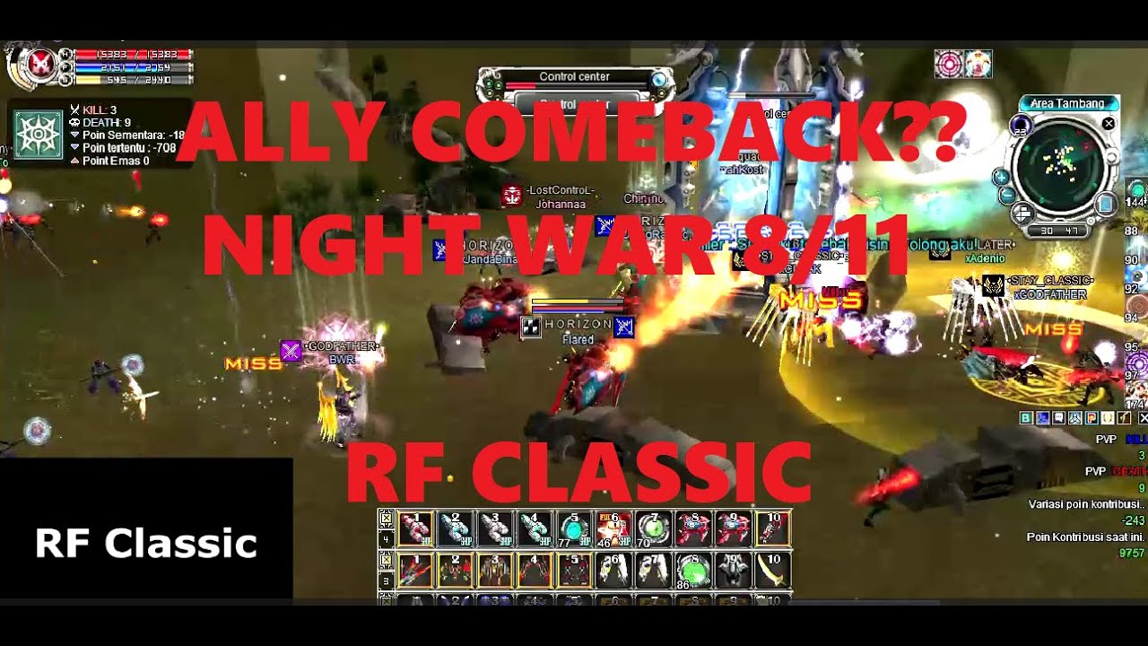 NIGHT WAR 8/11 RF CLASSIC ALLY COME BACK? - YouTube