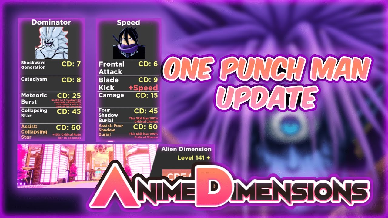 New ONE PUNCH MAN UPDATE In Anime Dimensions - YouTube