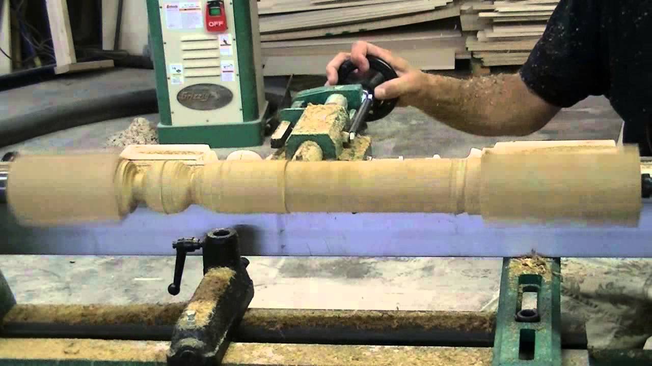 Old Mill Woodworks time lapse baluster turning with duplicator - YouTube
