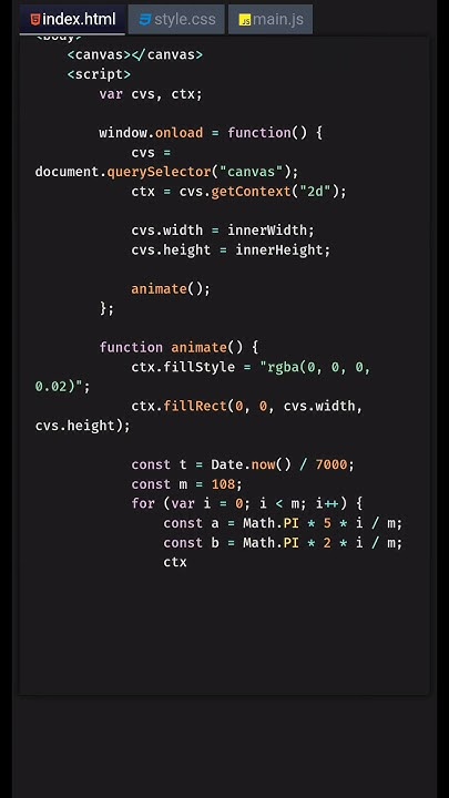 Create Rainbow Tunnel with HTML Canvas | HTML5 Canvas Tutorial #shorts #coding #JavaScript - YouTube