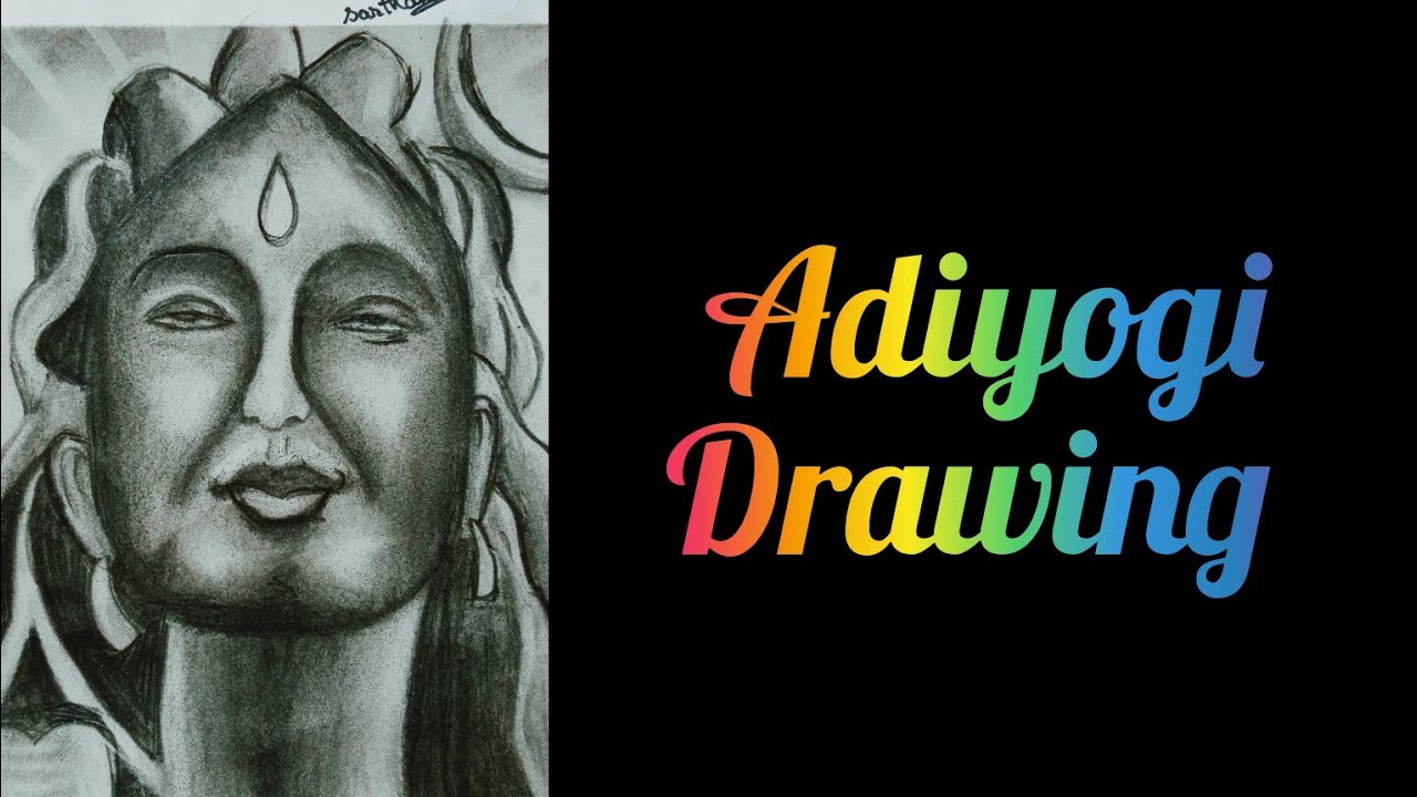 Adiyogi pencil sketch drawing/ lord shiva pencil sketch// - YouTube