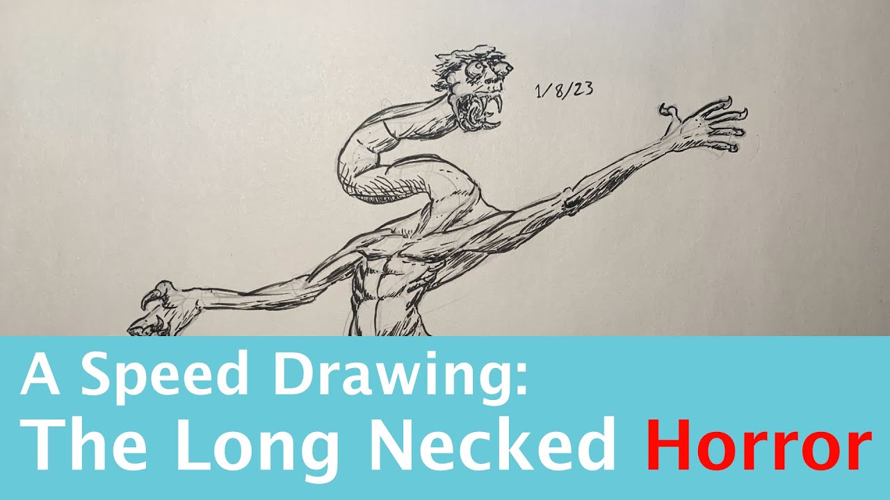 The Long Necked Horror | A Speed Drawing - YouTube