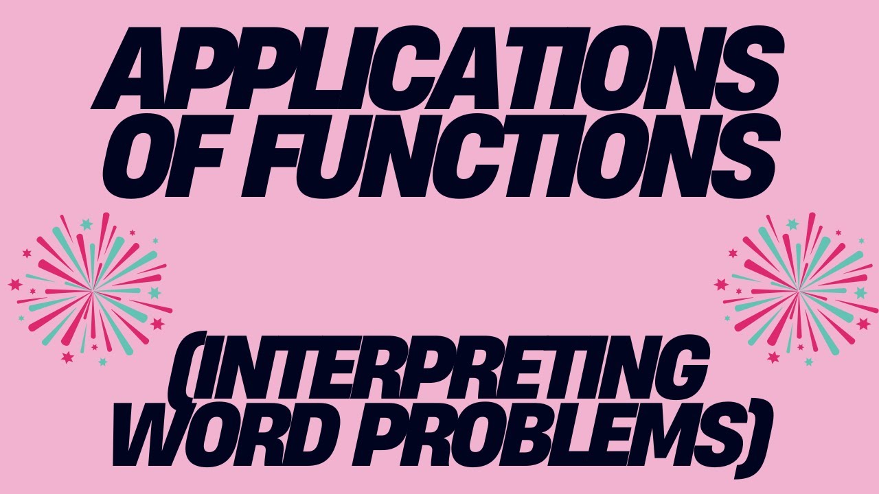 Interpreting Functions (applications) - YouTube