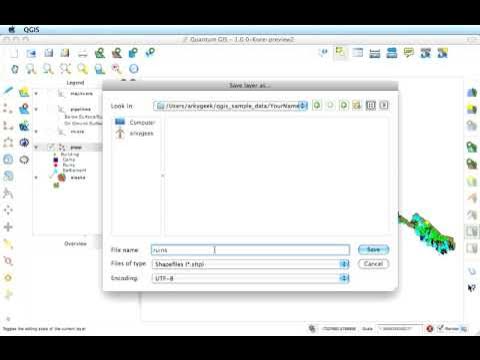 QGIS: Creating a new shapefile from currently selected features. - YouTube