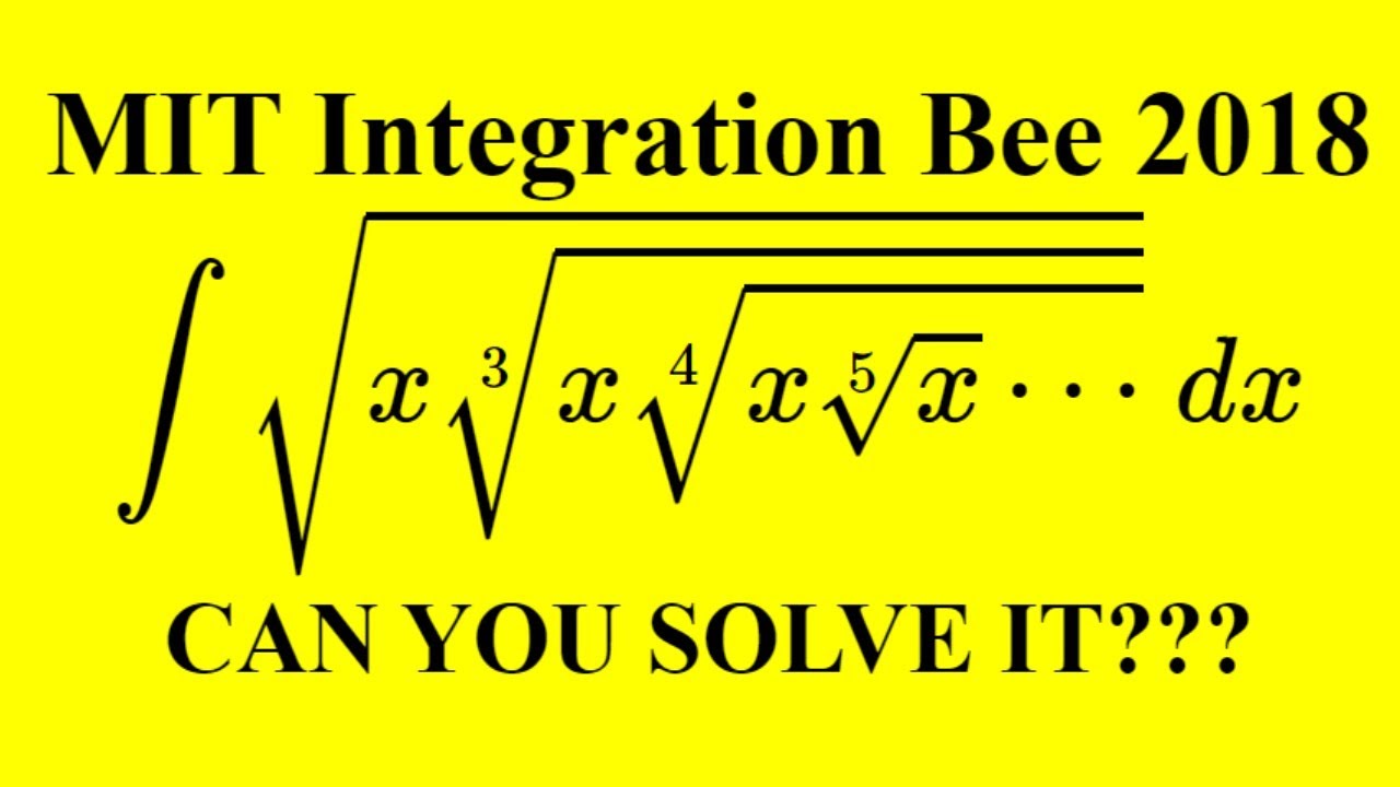 MIT Integration Bee 2018 #2 - YouTube