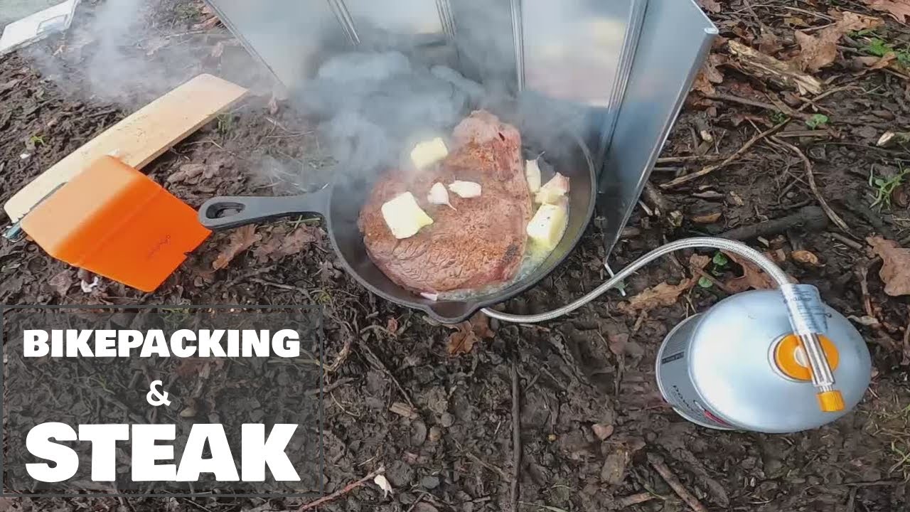 Bikepacking with GoPro Hero 8- Cooking the Best Outdoor Steak - YouTube