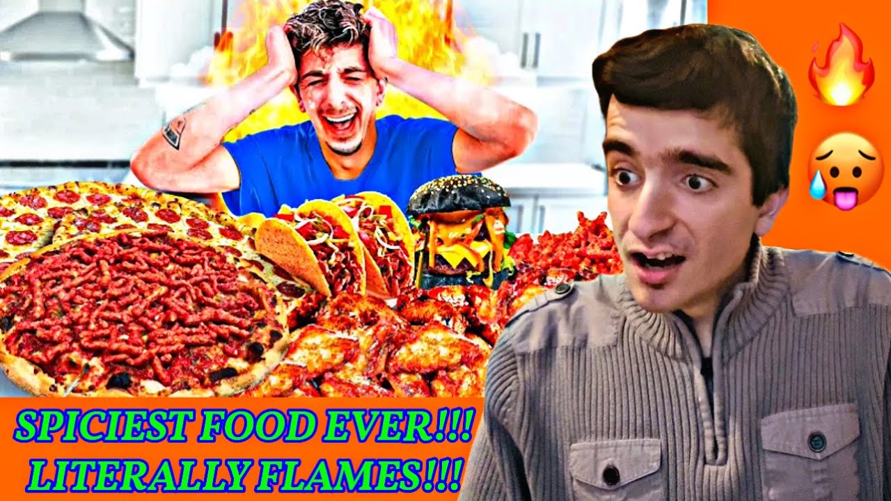 THIS WAS FIRE!!! Eating the Spiciest Food from Every Restaurant in my ...