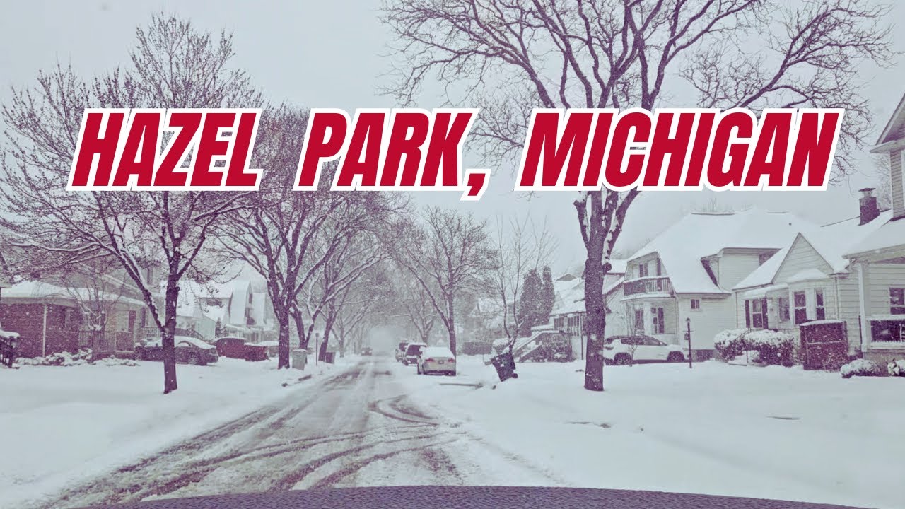 SNOWY DRIVE in Hazel Park, MI, USA | March 22, 2024 - YouTube