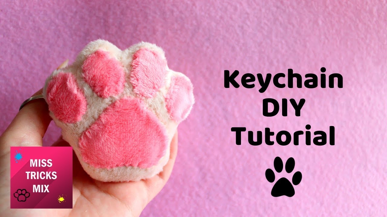 Kitten Paw Keychain Plush DIY Tutorial. - YouTube