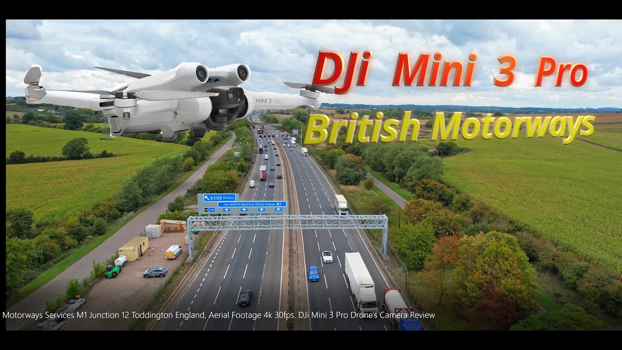 Motorways Services M1 Junction 12 Toddington England, Aerial Footage 4k ...