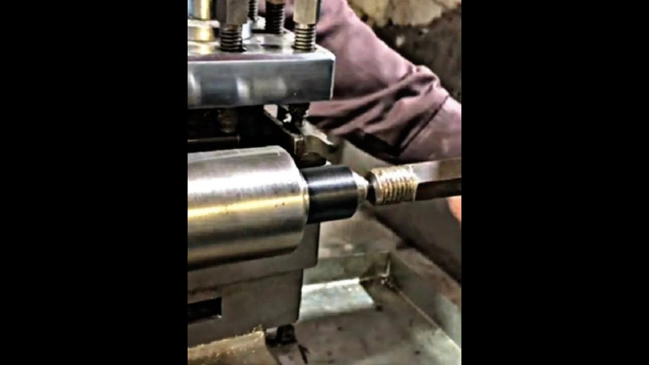 Lathe machine project Make nut and bolt at LATHE Machine incredible ...
