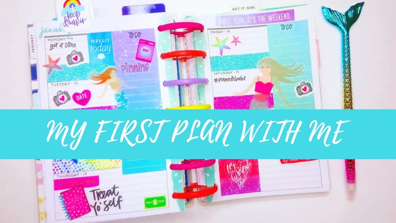 My First Ever Plan With Me Jan.14 -20 2019 | Lets Be Mermaids - YouTube