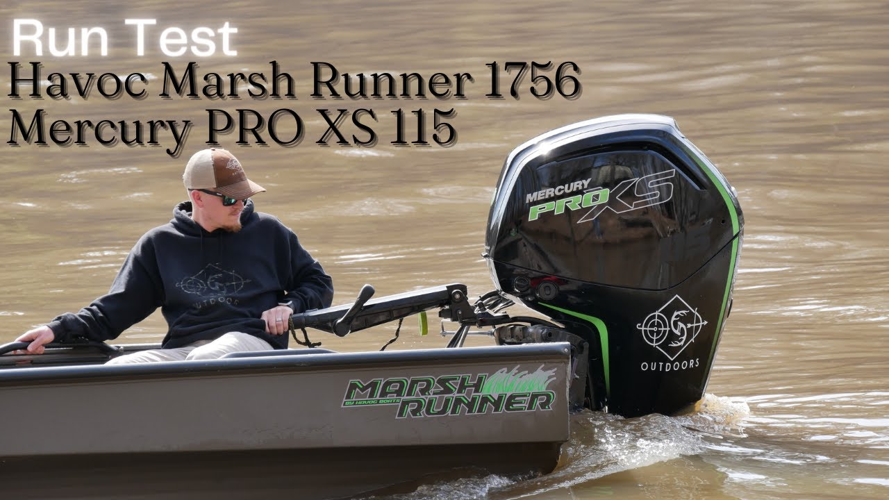 Run Test- Havoc MarshRunner 1756 w/ Mercury Pro XS 115 - YouTube