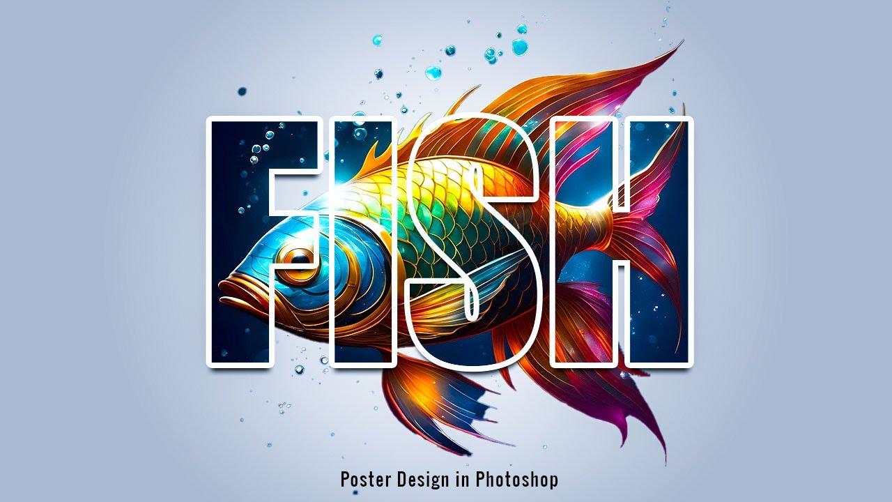 poster design in Photoshop |Typography Poster design Text Masking ...