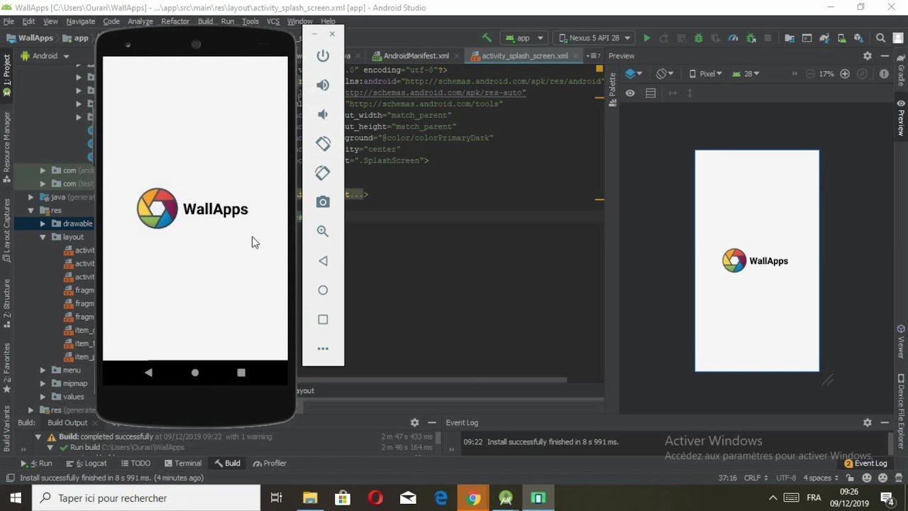 Android studio wallpapers apps : SplashScreen + Icone + Check Internet ...