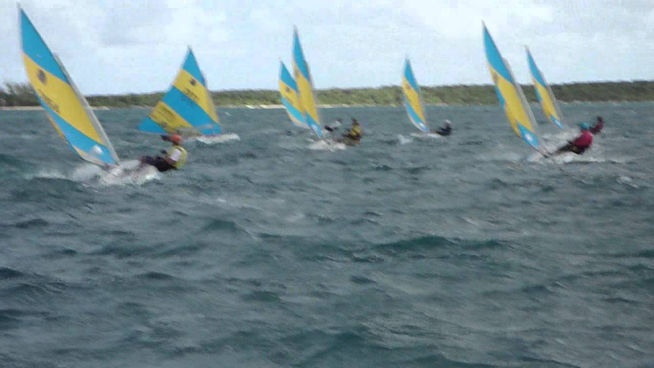 Bahamas Sunfish Worlds 2009 Upwind - YouTube