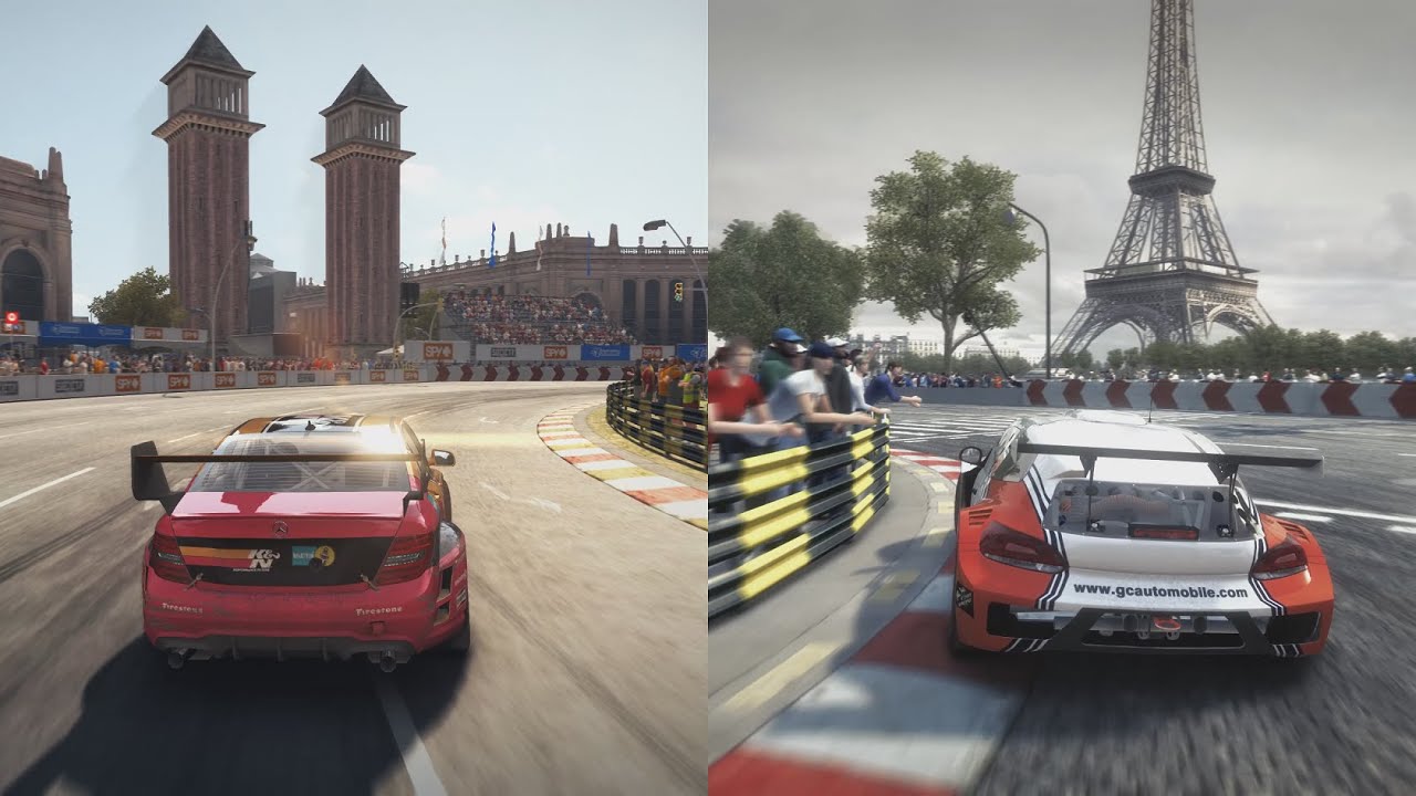 8 European Cities in different racing games (Paris, Rome, Madrid and ...