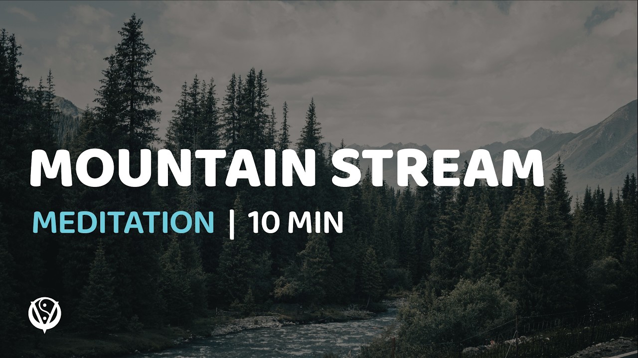 Mountain Stream Sounds for Meditation and Mindfulness | Dark Screen ...