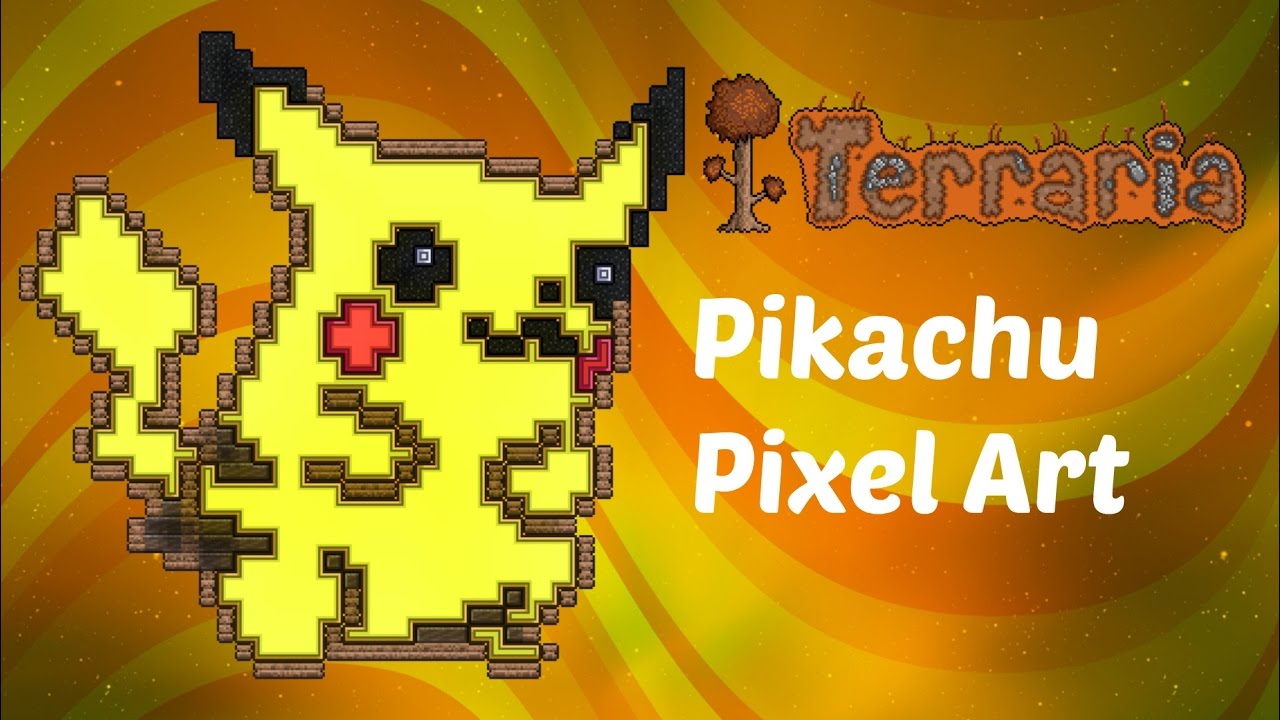 Terraria: Pikachu Pixel Art :P (1080p60) - YouTube