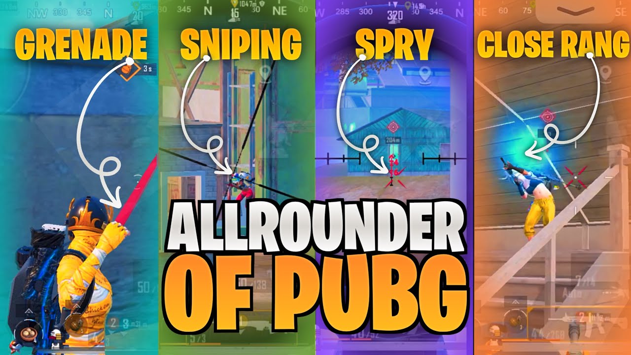 All Skills In One Frame | Allrounder Of Pubg With Top 100 Rank | MK ...