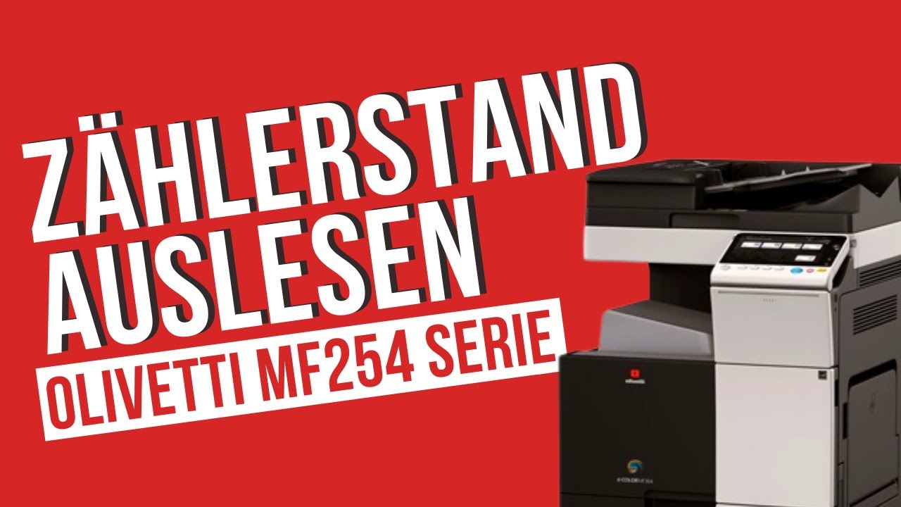 Zählerstand auslesen | Olivetti MF254/MF304/MF454/MF754 KM C458 - YouTube