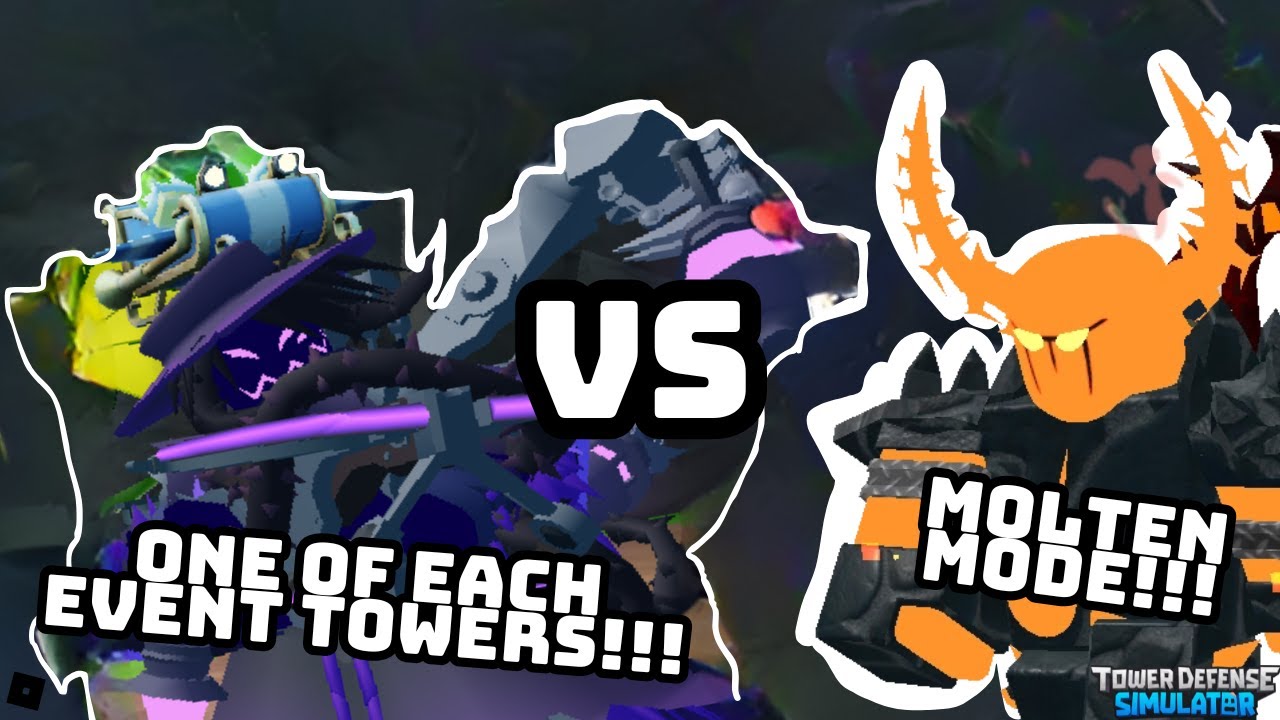 One Of Each Event Towers VS Molten Mode!!! (TDS) - YouTube