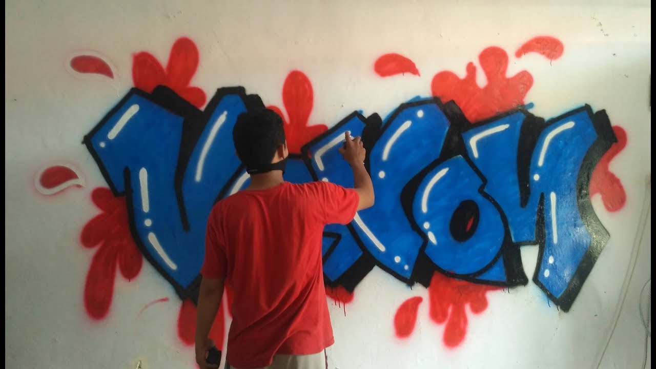 how to draw graffiti VENOM on wall I Dhompy Graffiti - YouTube