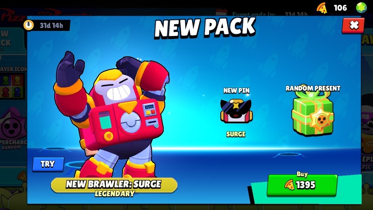 new brawler surge legendary new pack - YouTube