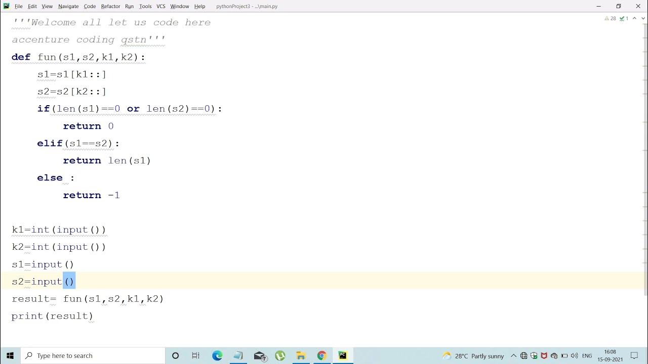 Accenture coding question 2021 and 2022 batch# string remainder problem# placement coding - YouTube