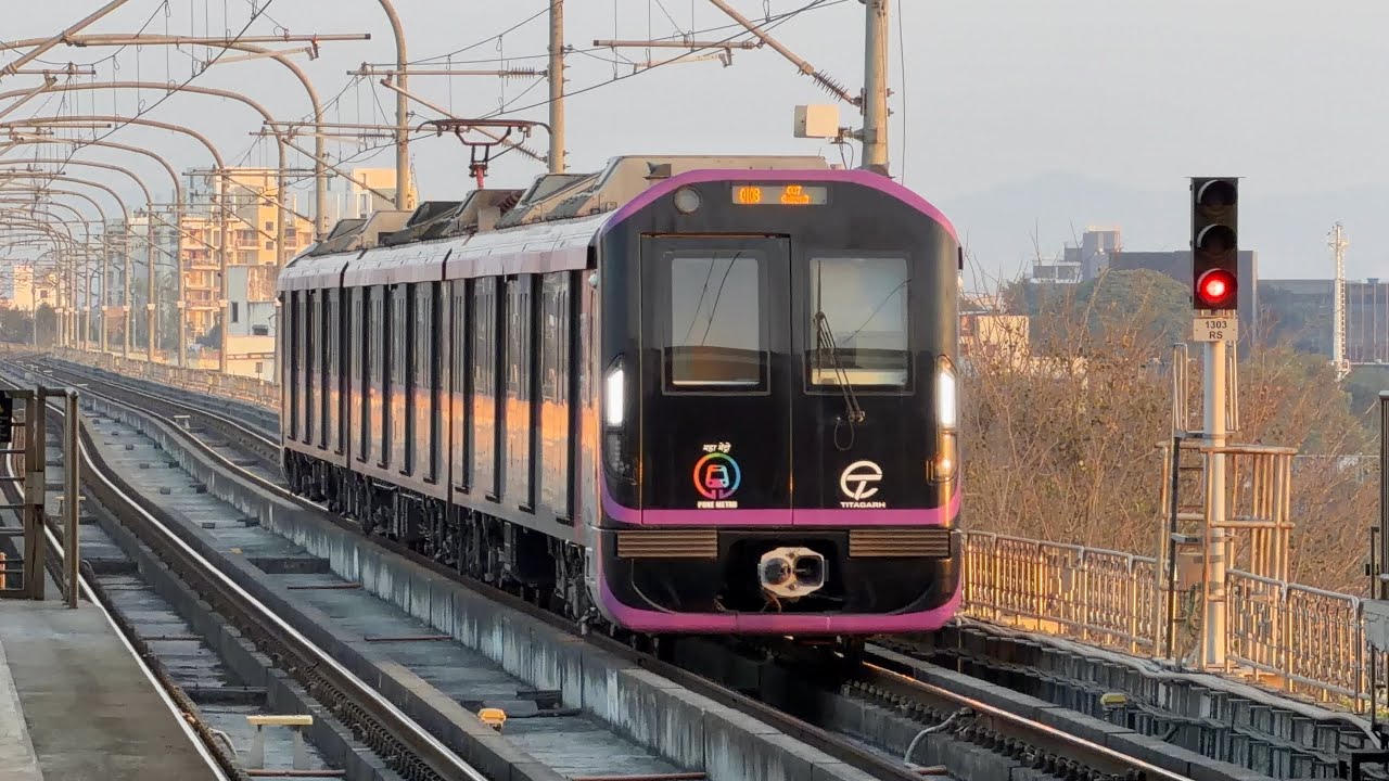 Pune Metro Purple Line | Swargate & PCMC Trains Crossing at Nashik ...