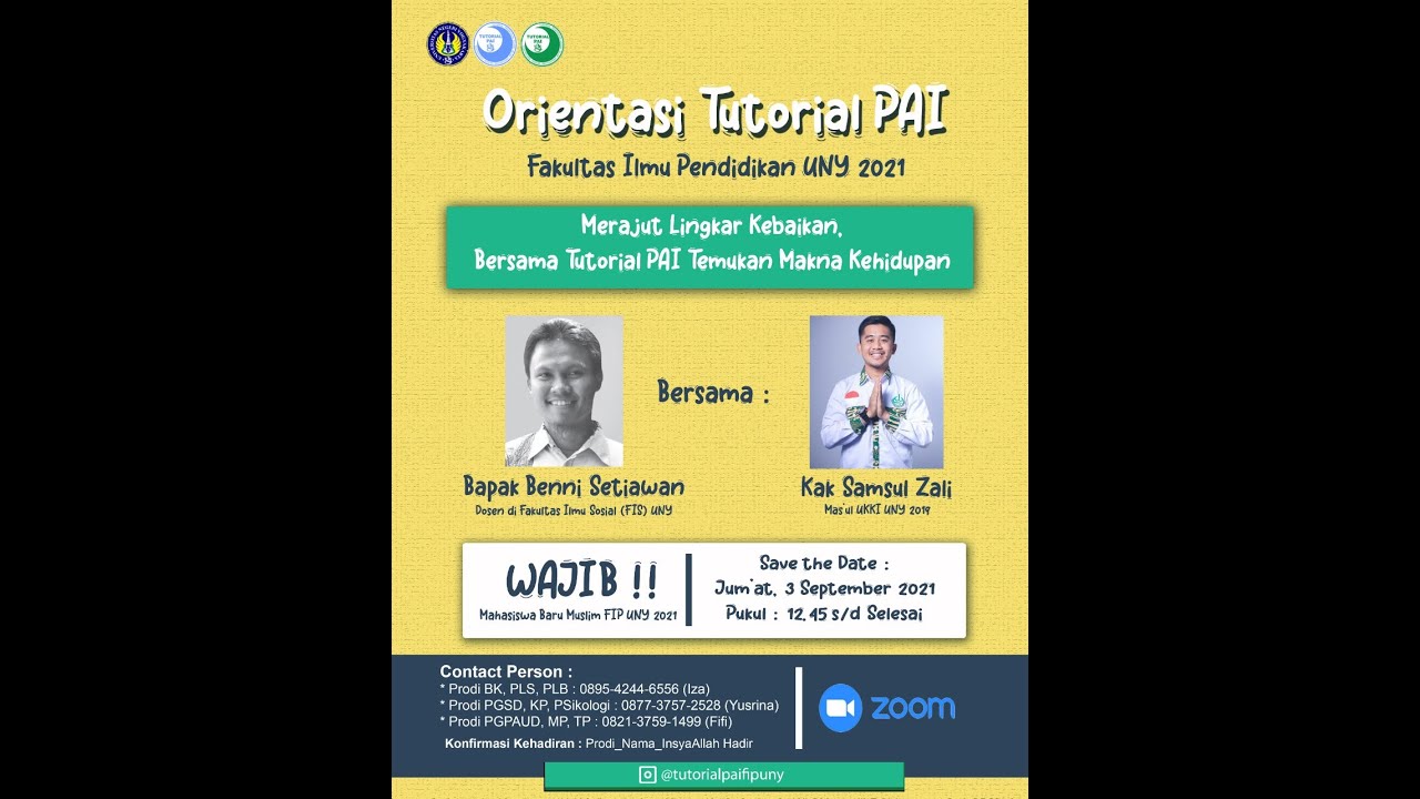 Orientasi Tutorial PAI FIP UNY 2021 - YouTube
