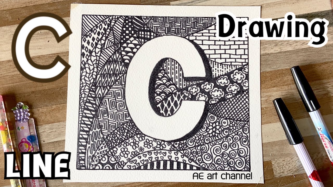 Line (drawing line font.)Step by AE art channel. - YouTube