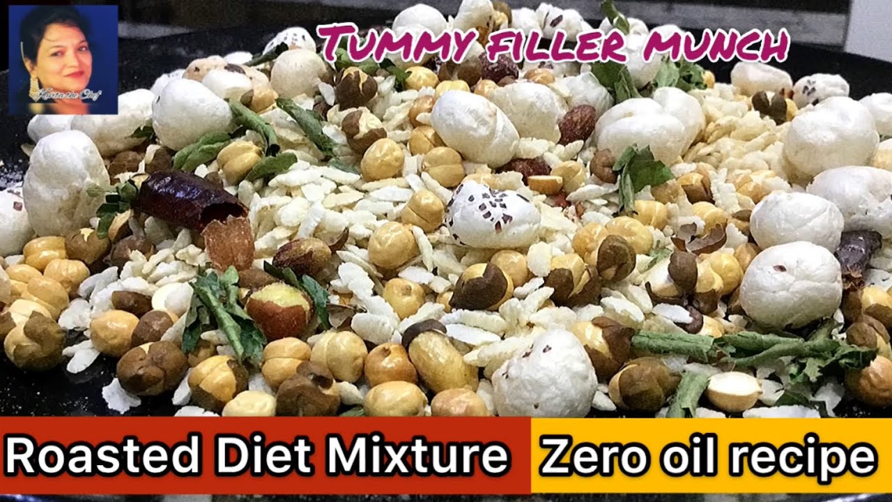 #Diet mixture Zero oil Tummy filler weight loss recipe #Roasted Diet # ...
