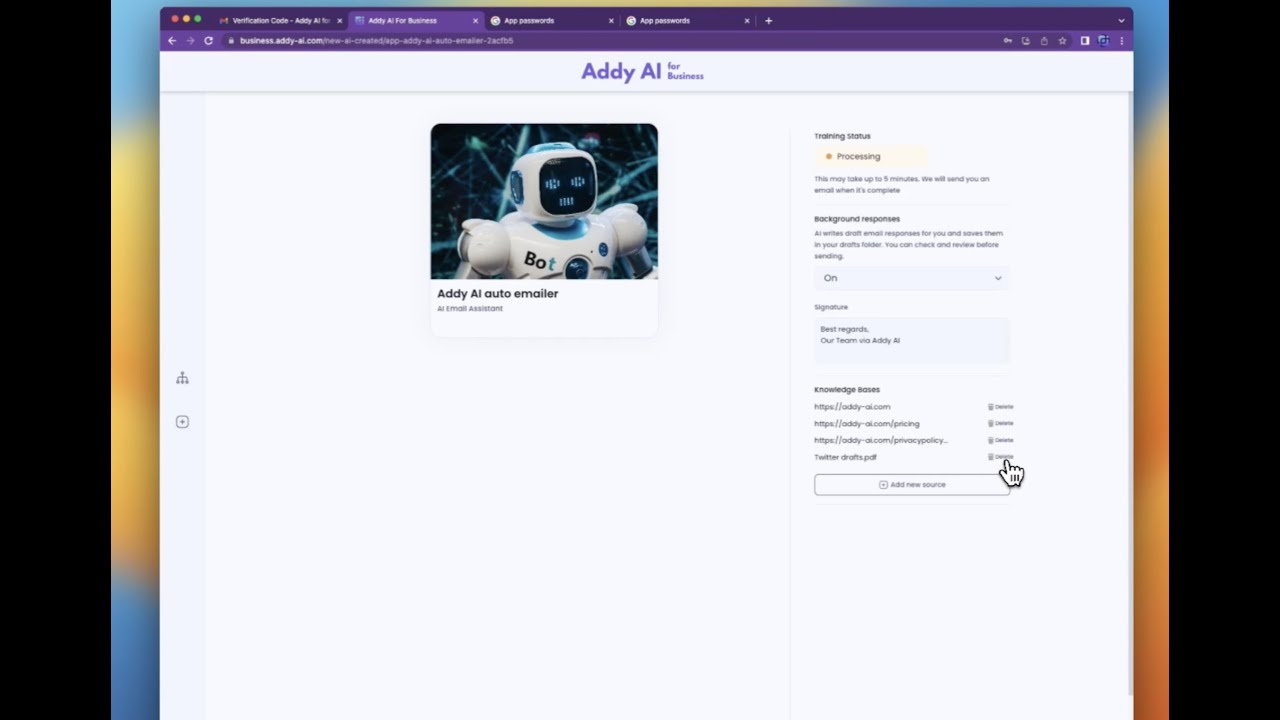 How To Train an AI To Respond to Your Customer Emails 24–7 Using Addy AI - YouTube