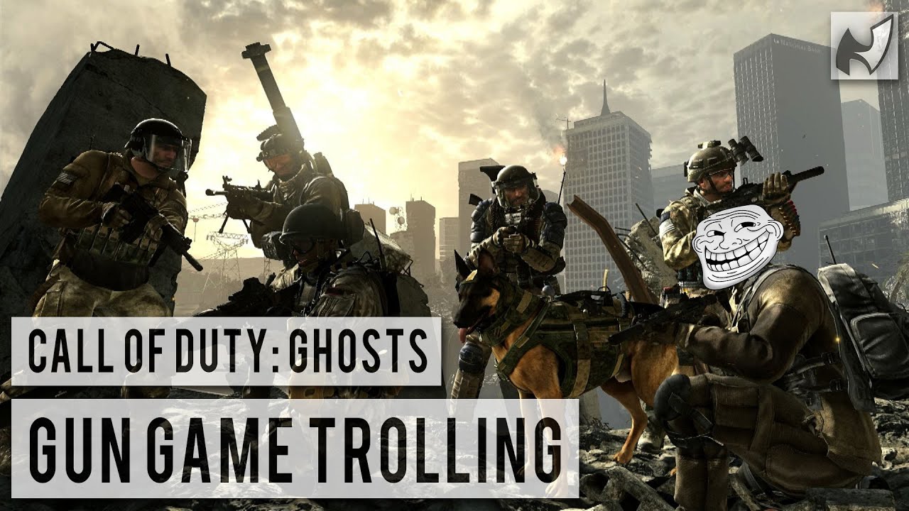 COD Ghosts - Gun Game Trolling (Knifing Only) - YouTube