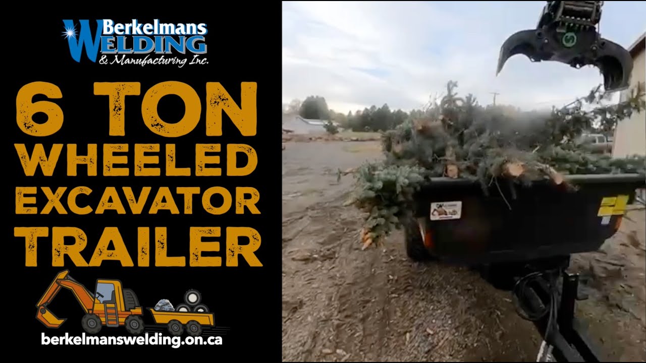 6 Ton Wheeled Excavator Trailer demo video - YouTube