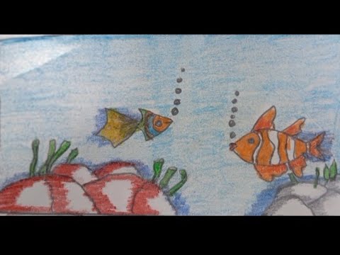 How to draw underwater scenery step by step very easy Draw underwater ...