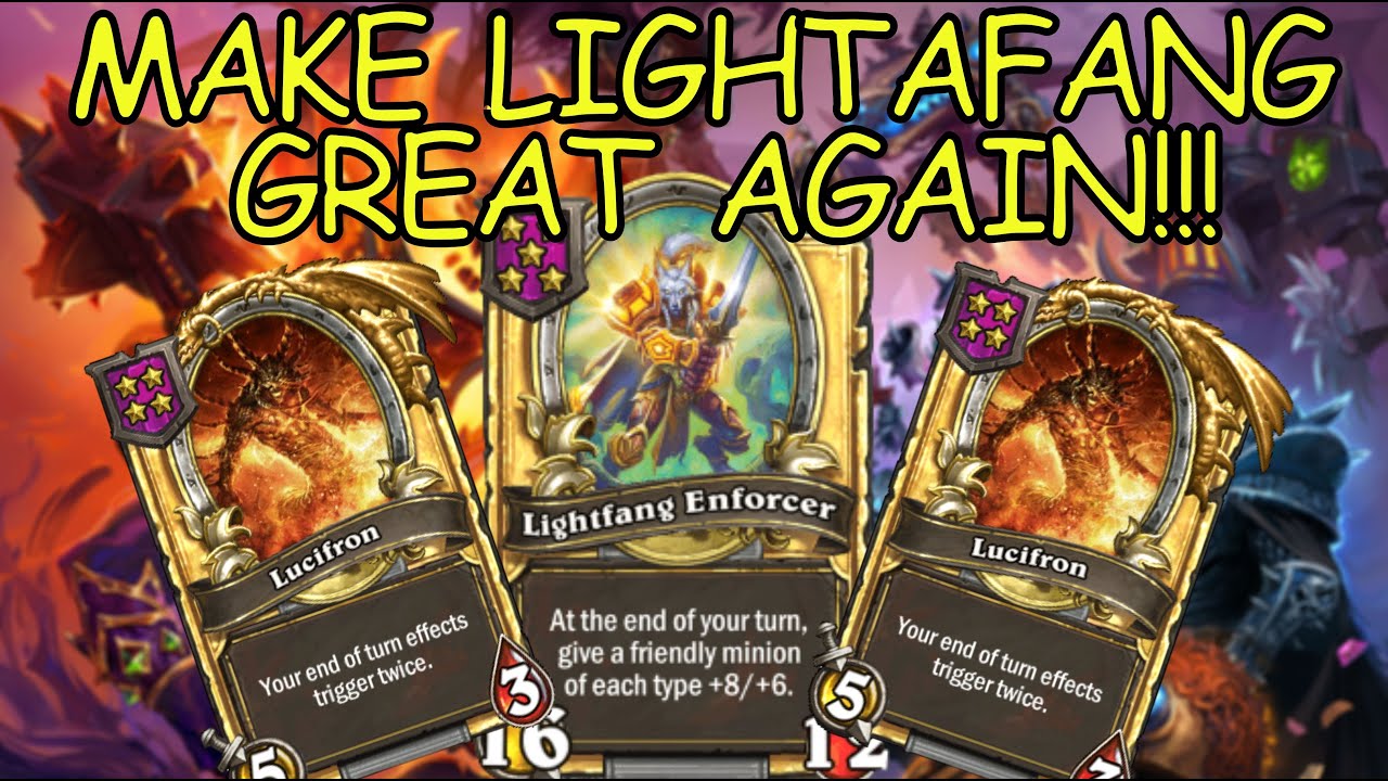 New Buffed LIGHTFANG With 5x END Of TURN!! | Hearthstone Battlegrounds ...