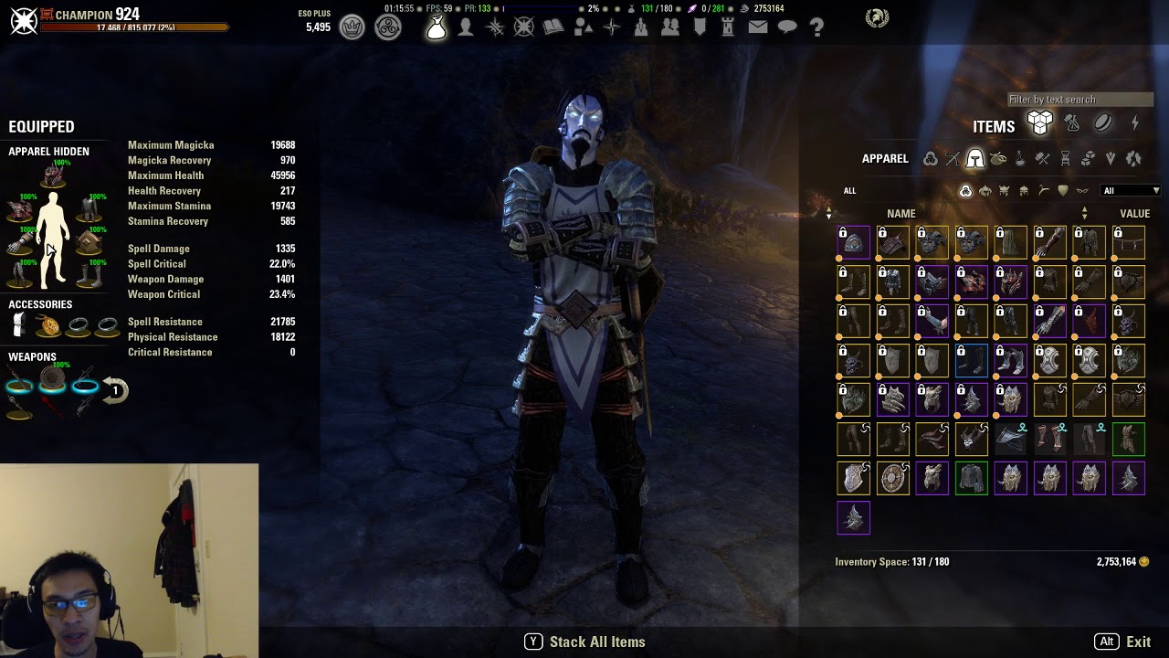 Cloudrest Off Tank Progression Build - YouTube