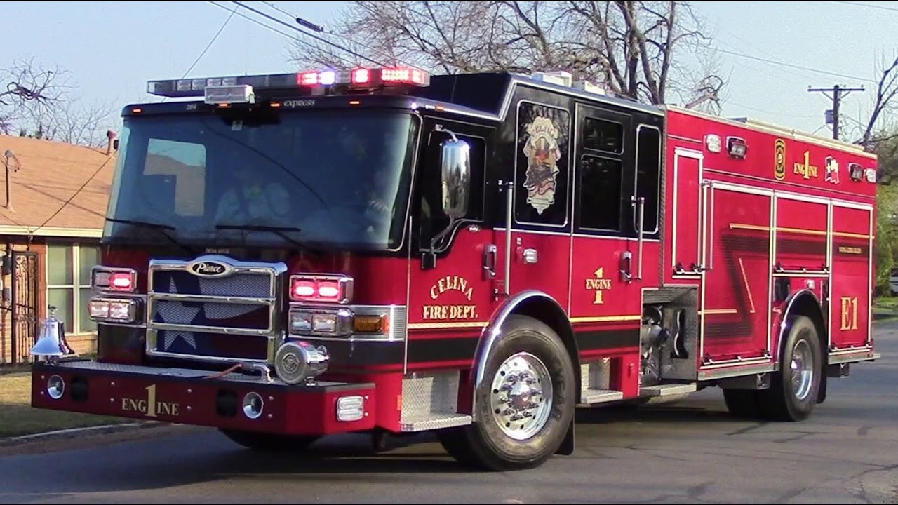 Celina Fire Dept. NEW Engine 1 responding - YouTube