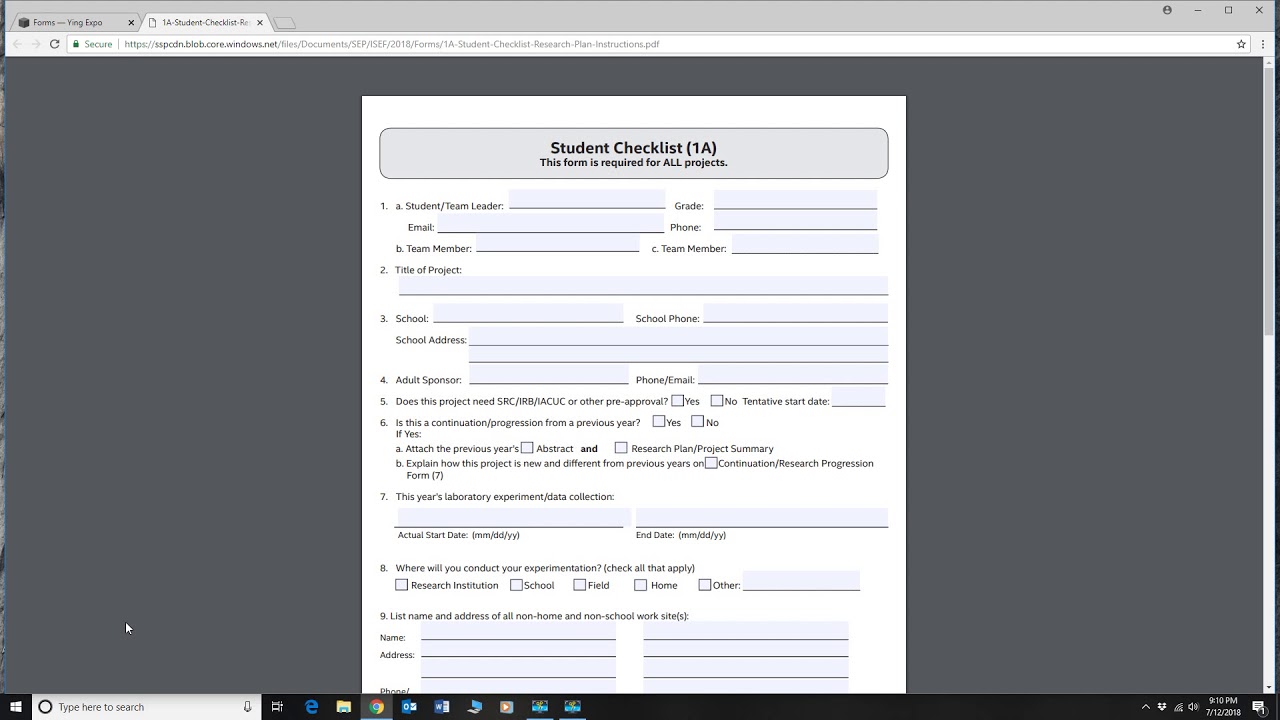 1A Student Checklist - YouTube