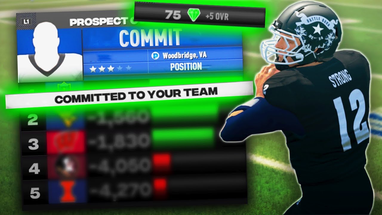 First COMMIT of the season is a GEM! NCAA 14 Riverside Royals Dynasty ...