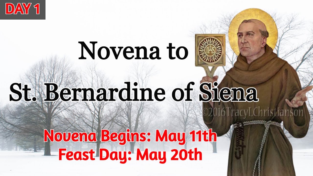 NOVENA TO ST. BERNARDINE OF SIENA | DAY 1 - YouTube