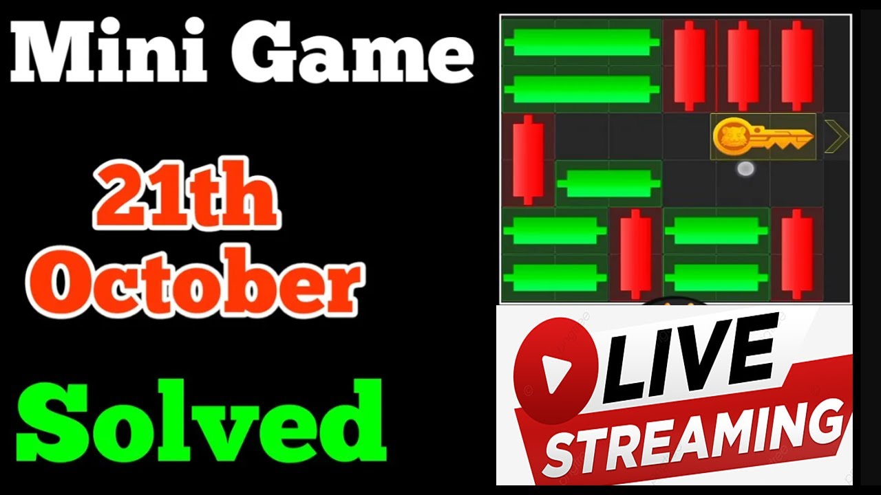 21 October Hamster Kombat Mini Game 100% Easy Solution Today | Mini ...